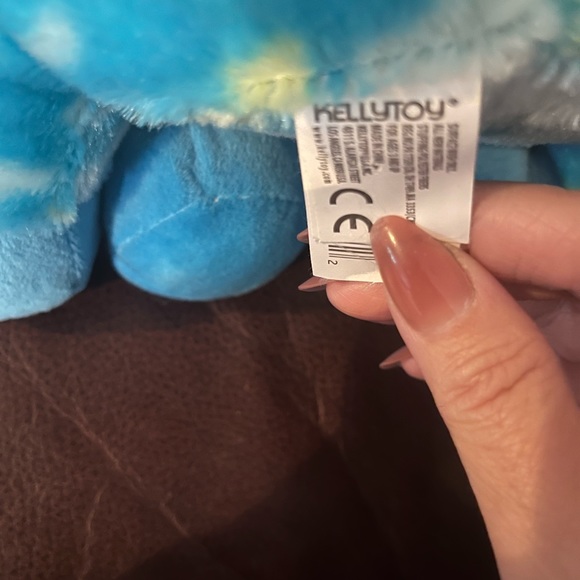 kelly toys | Toys | Kellytoy Blue Pink Yellow Spotted Dog Plush With ...